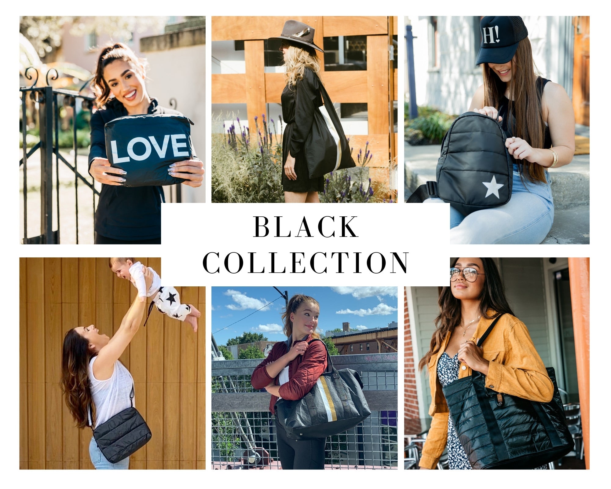 Black Cosmetic Bags, Purses, Totes, and Zipper Pouches - Hi Love