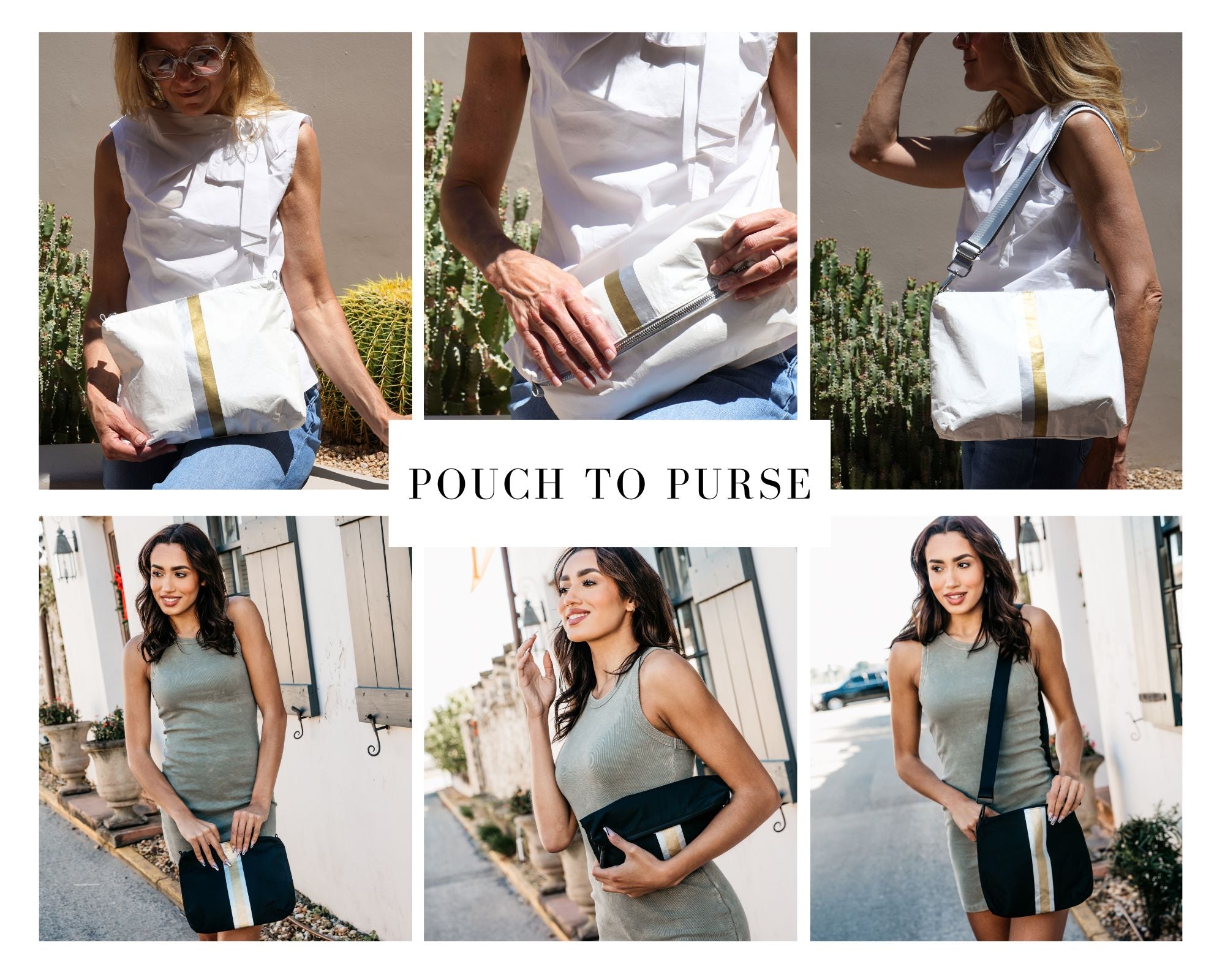 High Quality Zipper Pouch Clutches to Crossbody Purses